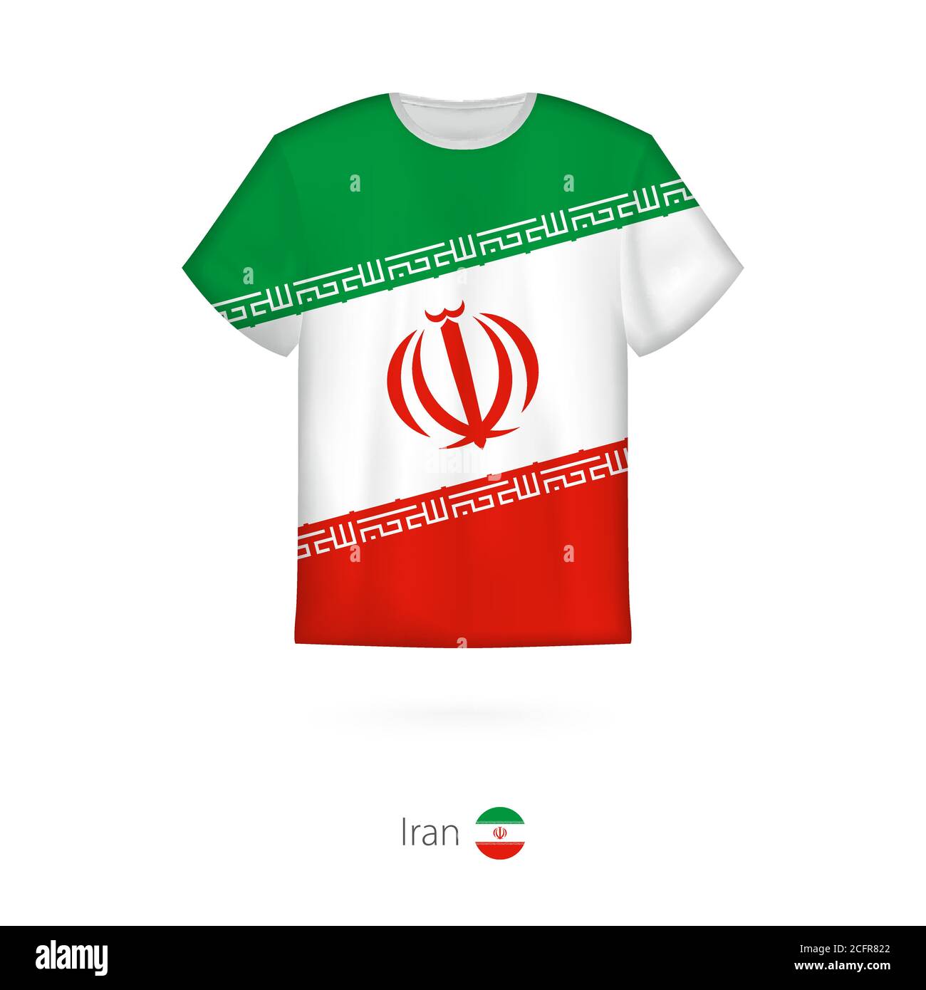 T-shirt design with flag of Iran. T-shirt vector template Stock Vector ...