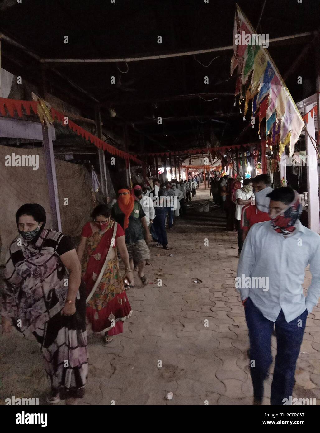 Ramdevra, India. 07th Sep, 2020. Hindu devotees enter Baba Ramdev Ji ...