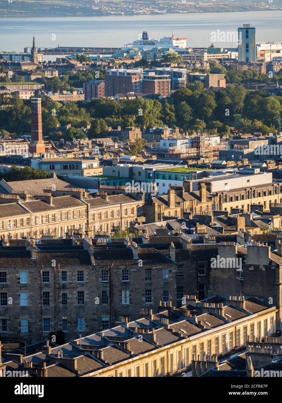 View of Newtown and Leith, City Landscape, Edinburgh, Scotland, UK, GB ...