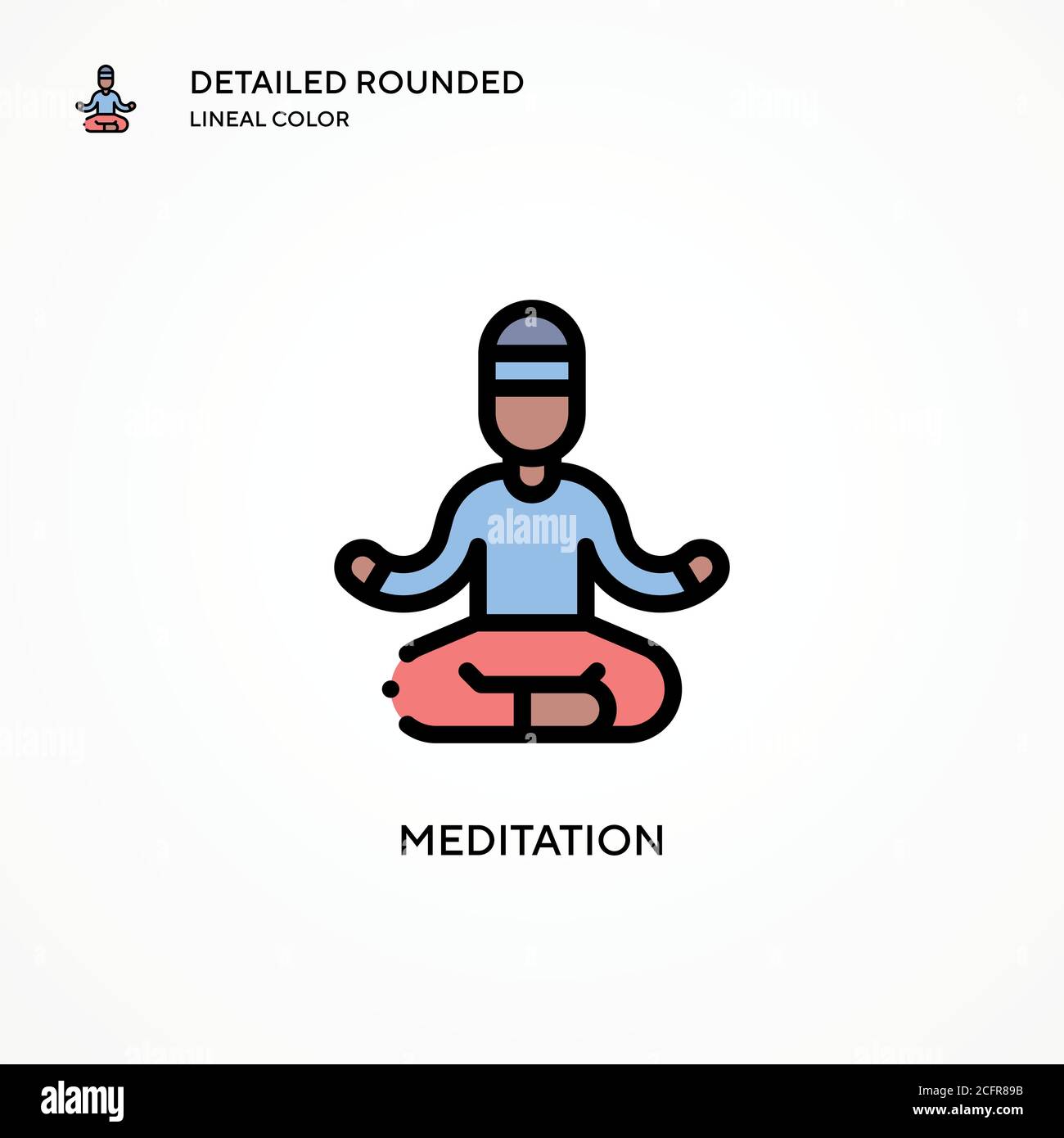 Meditation vector icon. Modern vector illustration concepts. Easy to ...