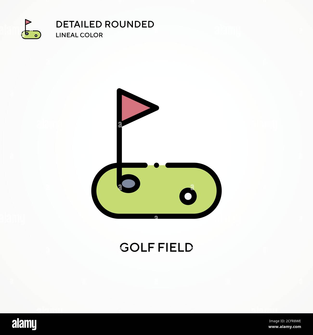 Golf field vector icon. Modern vector illustration concepts. Easy to ...