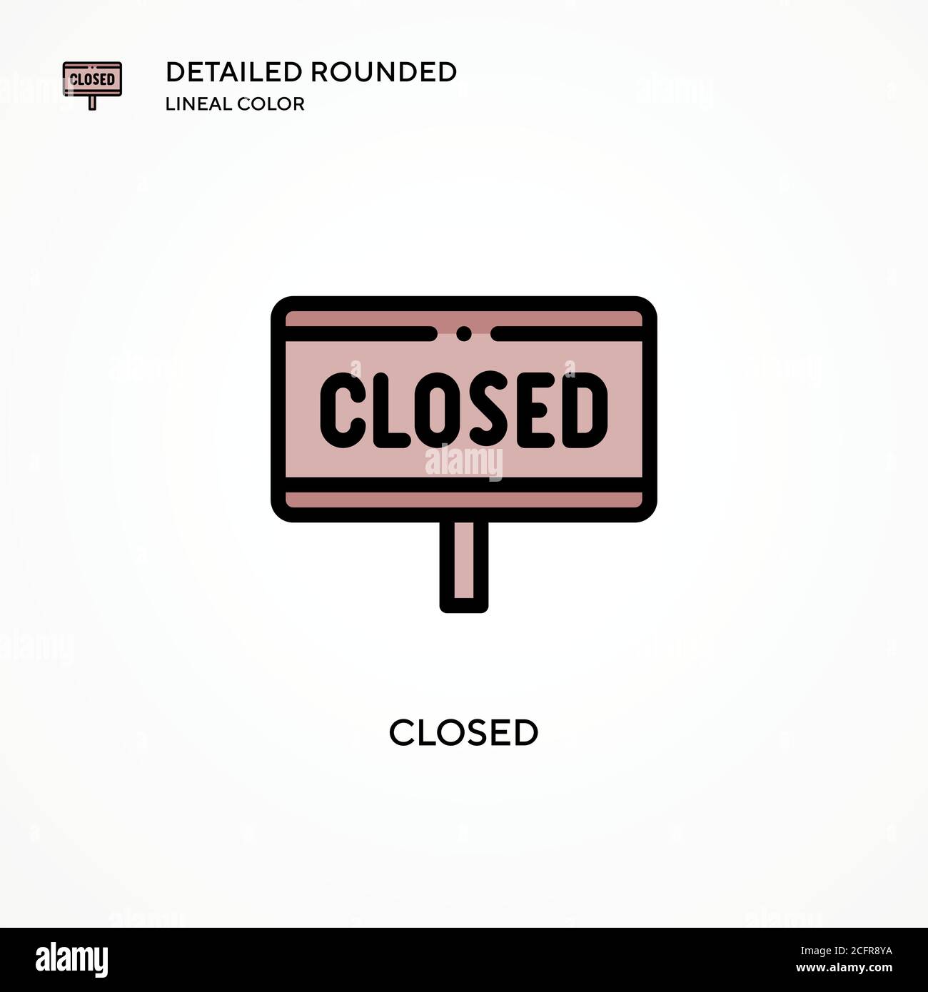 Closed vector icon. Modern vector illustration concepts. Easy to edit ...