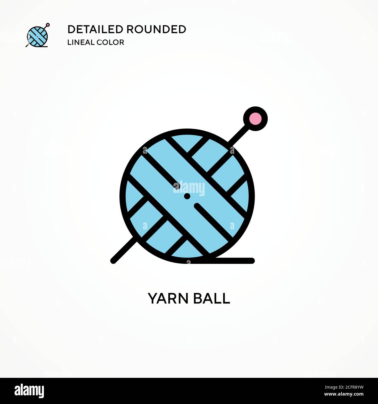 Yarn ball vector icon. Modern vector illustration concepts. Easy to ...
