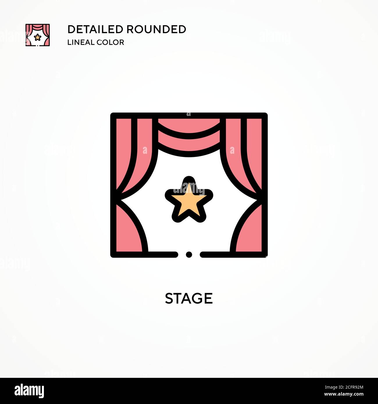 Stage vector icon. Modern vector illustration concepts. Easy to edit ...