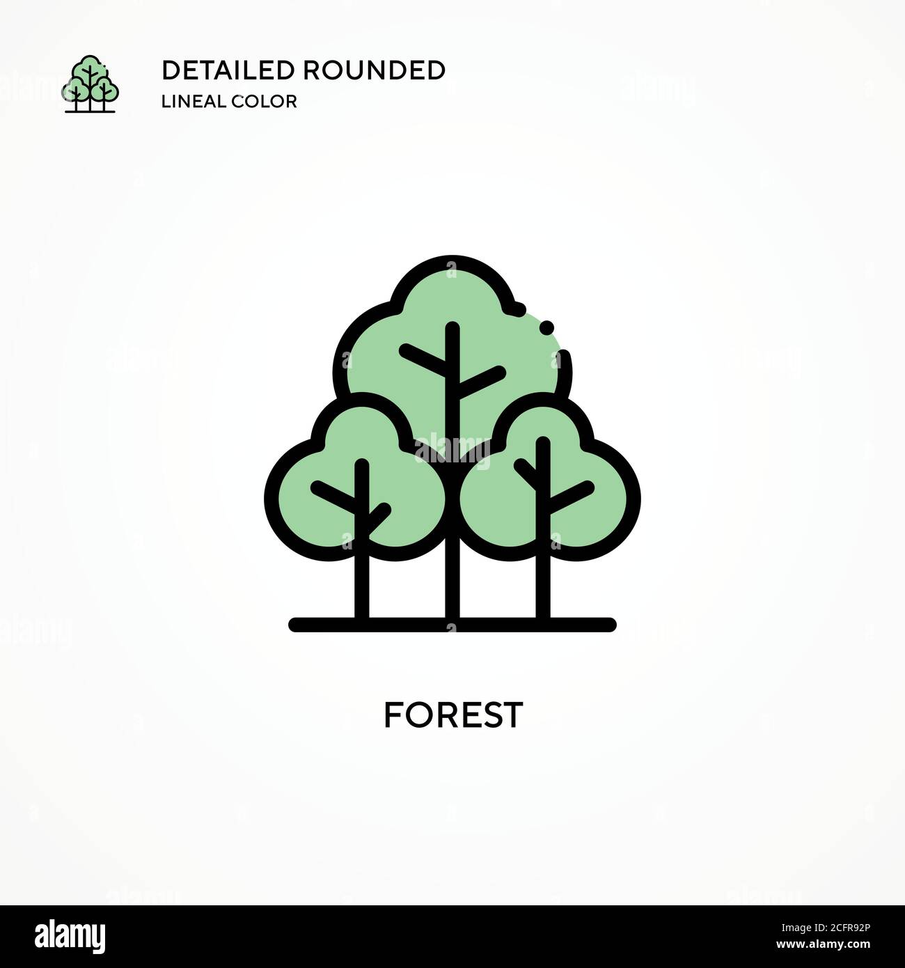 Forest vector icon. Modern vector illustration concepts. Easy to edit ...