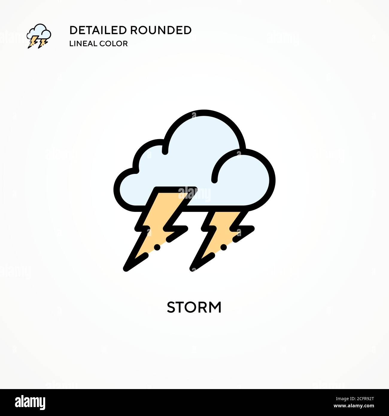 Storm vector icon. Modern vector illustration concepts. Easy to edit ...