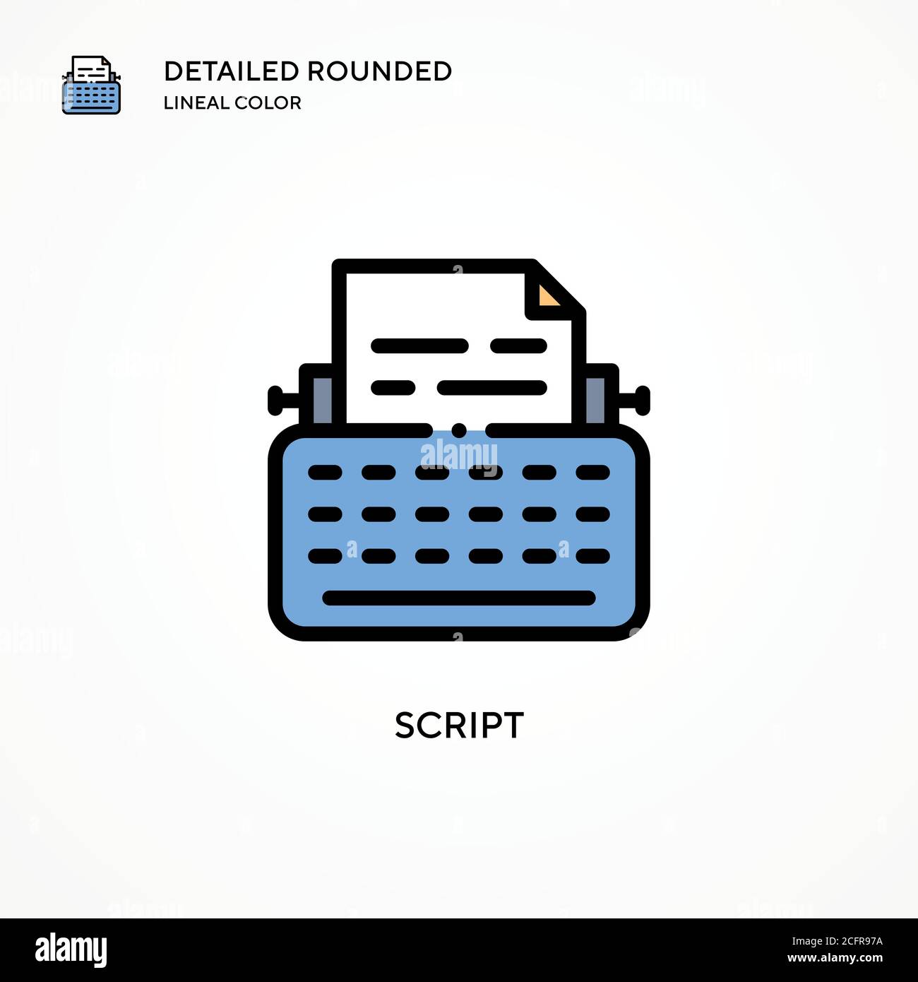 Script vector icon. Modern vector illustration concepts. Easy to edit ...