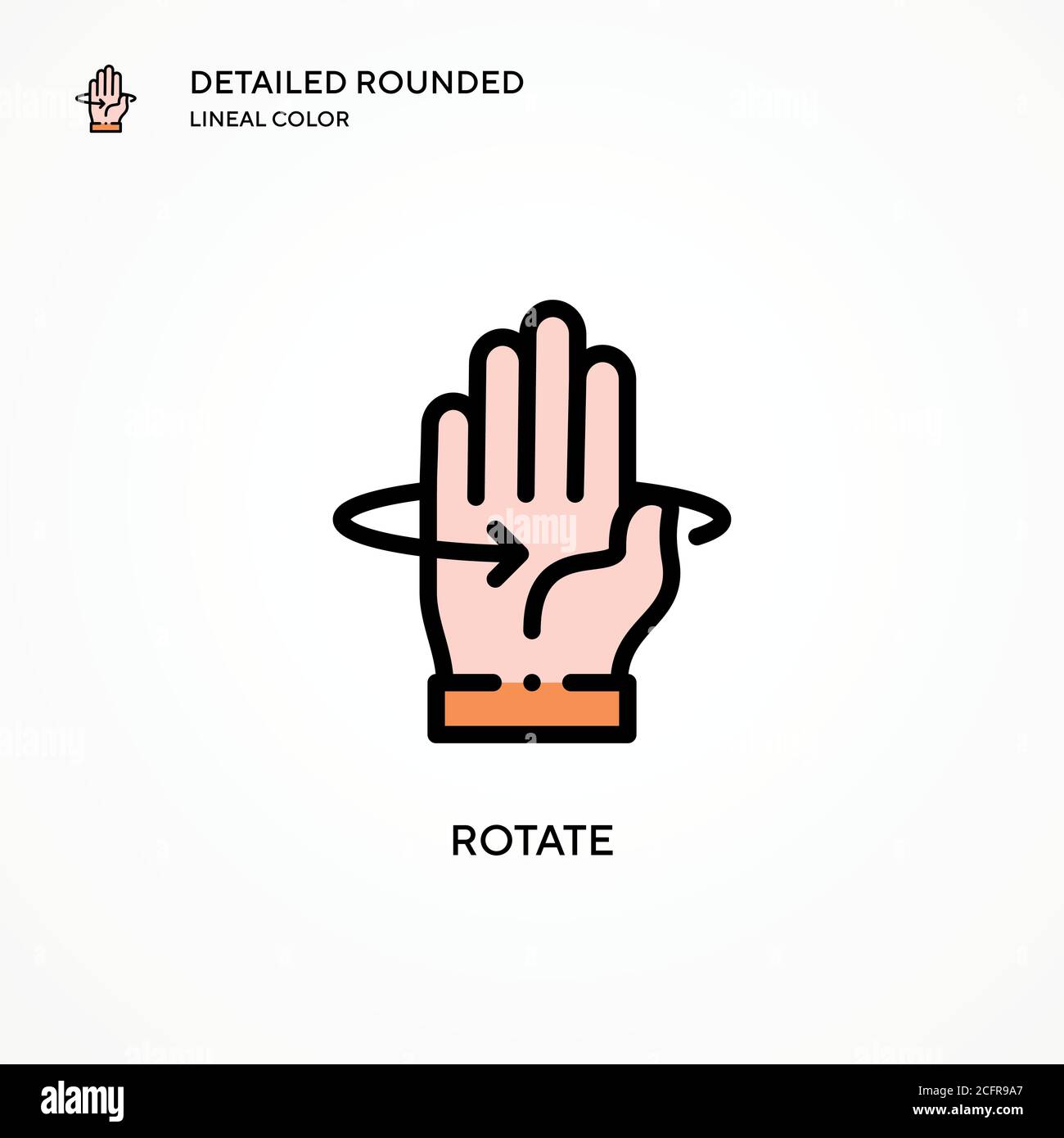 Rotate vector icon. Modern vector illustration concepts. Easy to edit ...