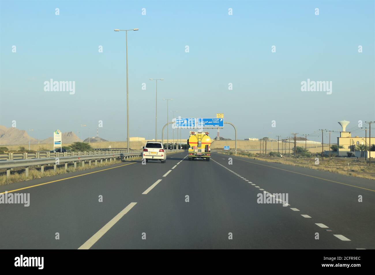 Landscape of Oman highway road travel. Muscat, Oman : 10-09-2020 Stock ...