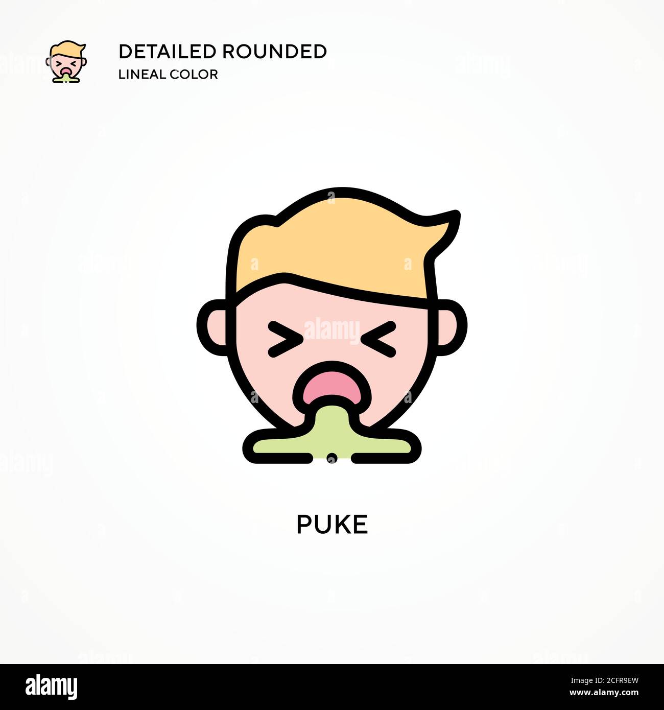 Puke vector icon. Modern vector illustration concepts. Easy to edit and ...