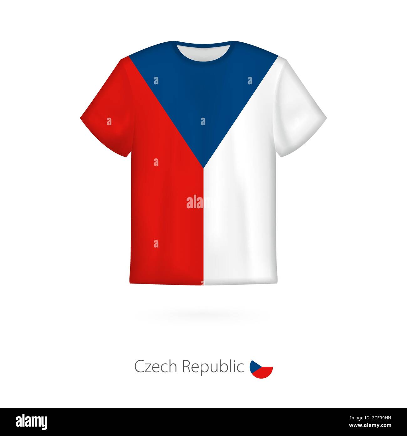 T-shirt design with flag of Czech Republic. T-shirt vector template ...