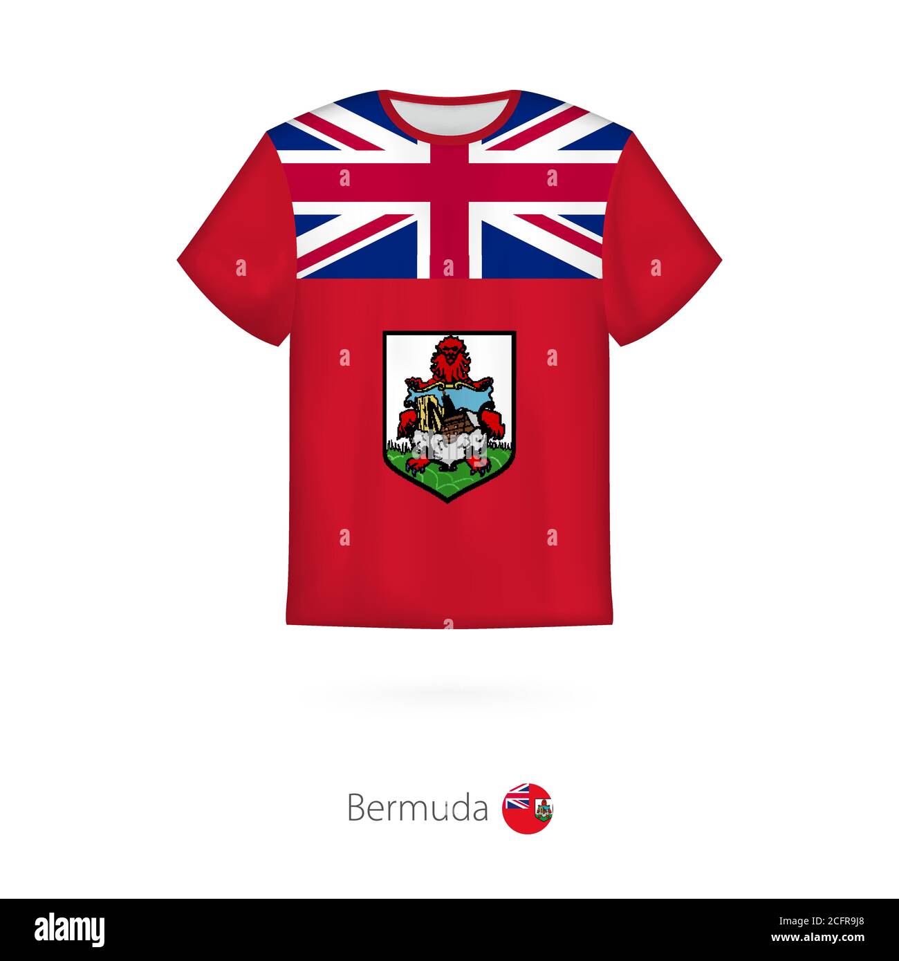 T-shirt design with flag of Bermuda. T-shirt vector template Stock ...