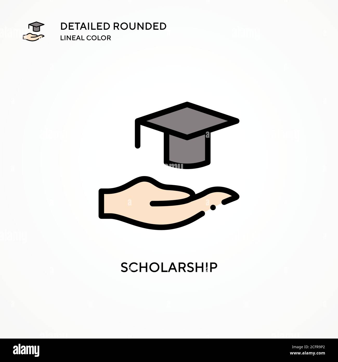 Scholarship vector icon. Modern vector illustration concepts. Easy to ...
