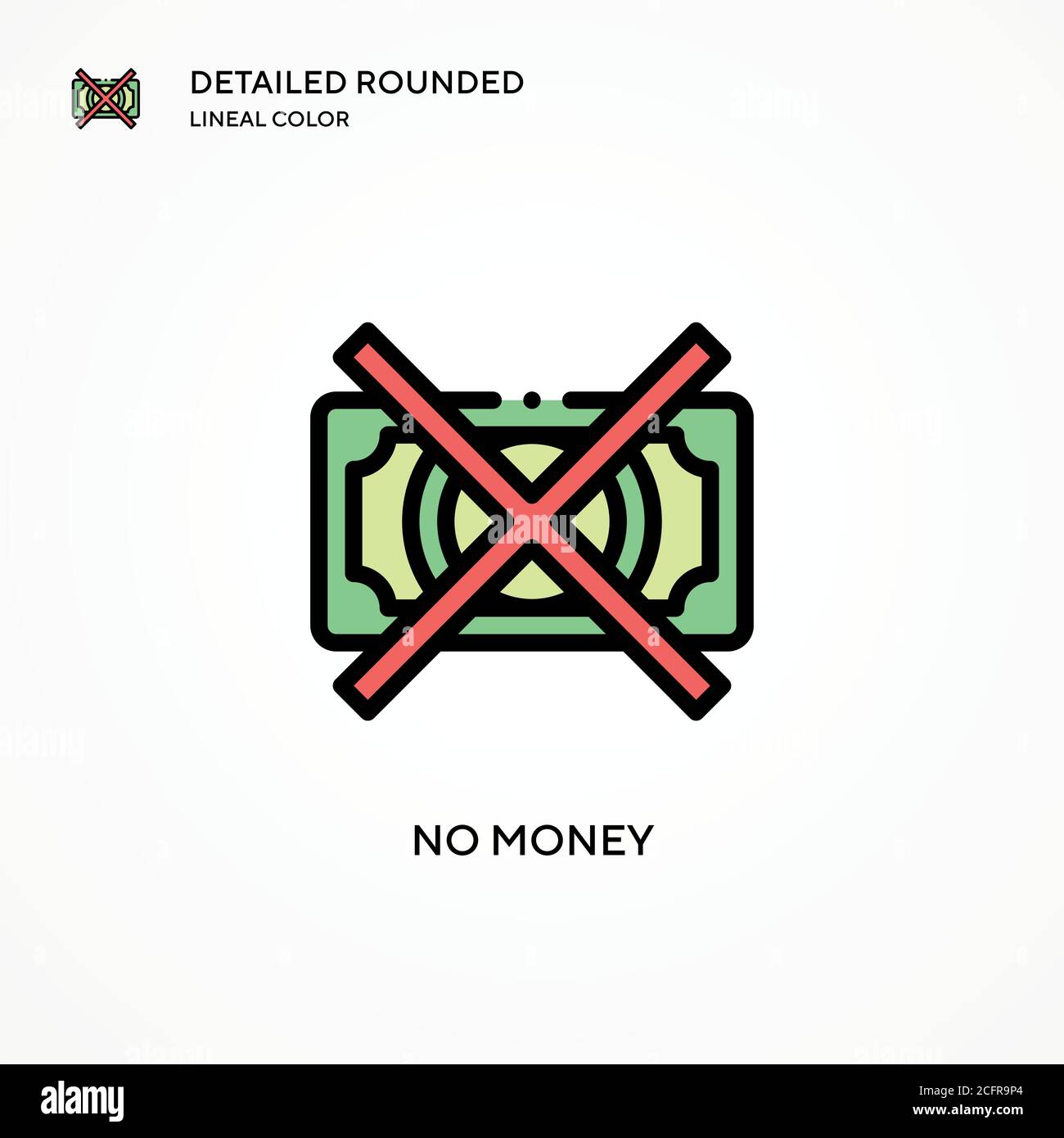 No money vector icon. Modern vector illustration concepts. Easy to edit ...