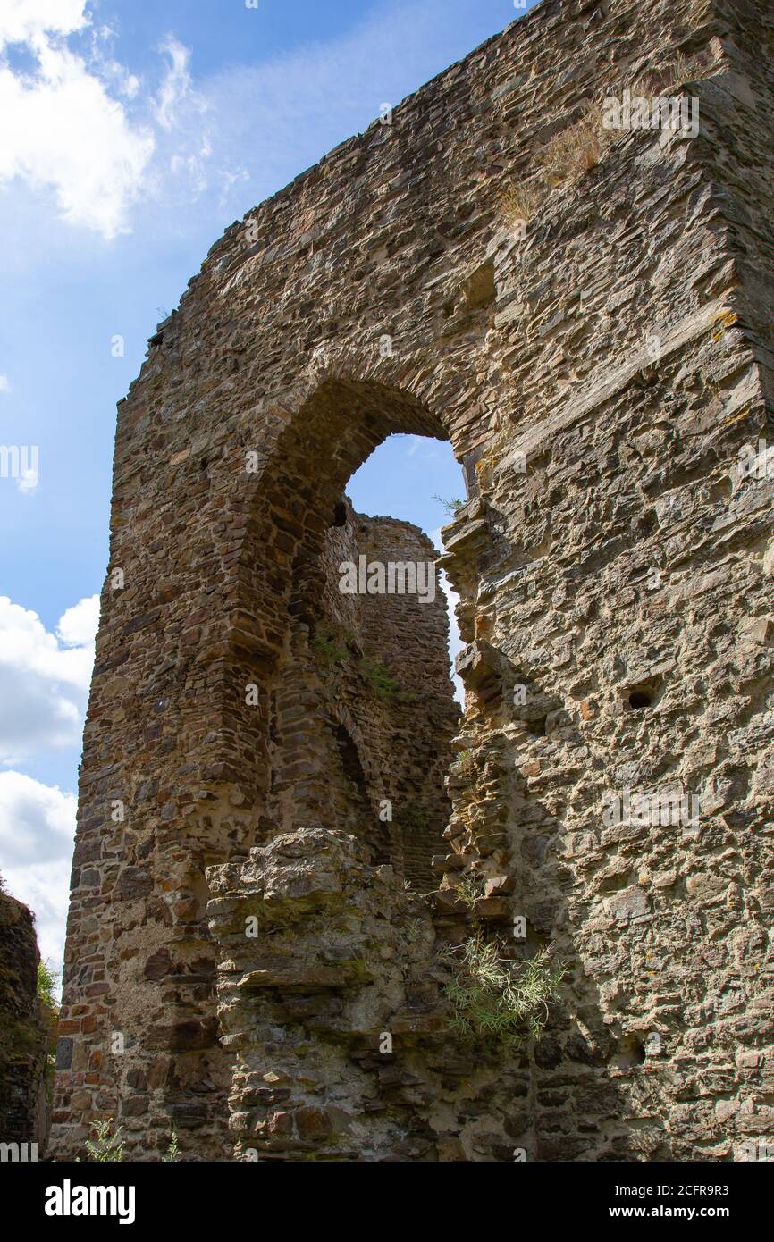 Ruin of the tower of an old medieval castle Stock Photo - Alamy