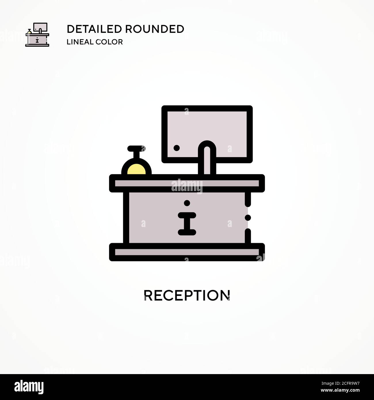 Reception vector icon. Modern vector illustration concepts. Easy to ...