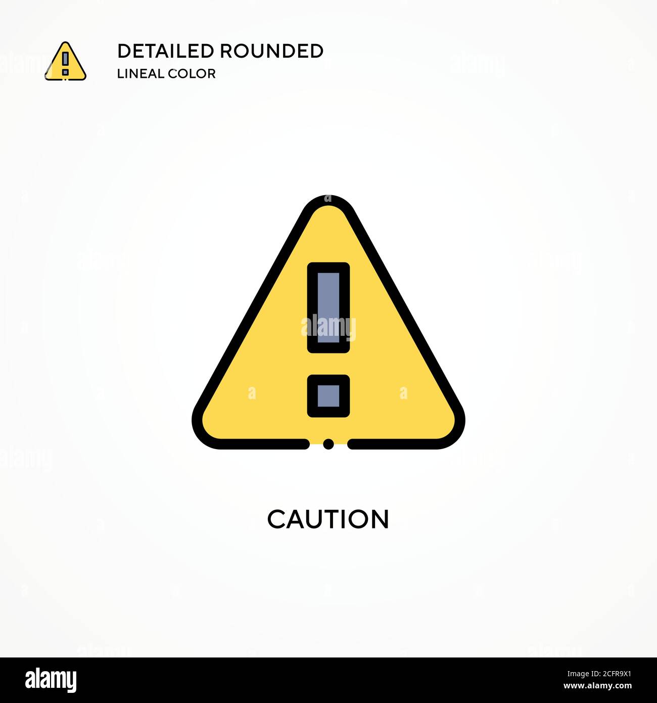 Caution vector icon. Modern vector illustration concepts. Easy to edit ...
