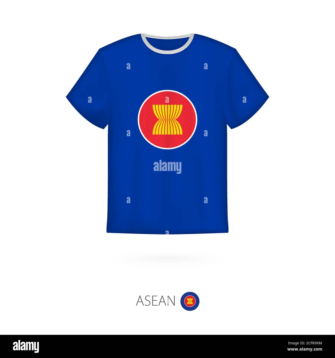 T-shirt design with flag of ASEAN. T-shirt vector template Stock Vector ...