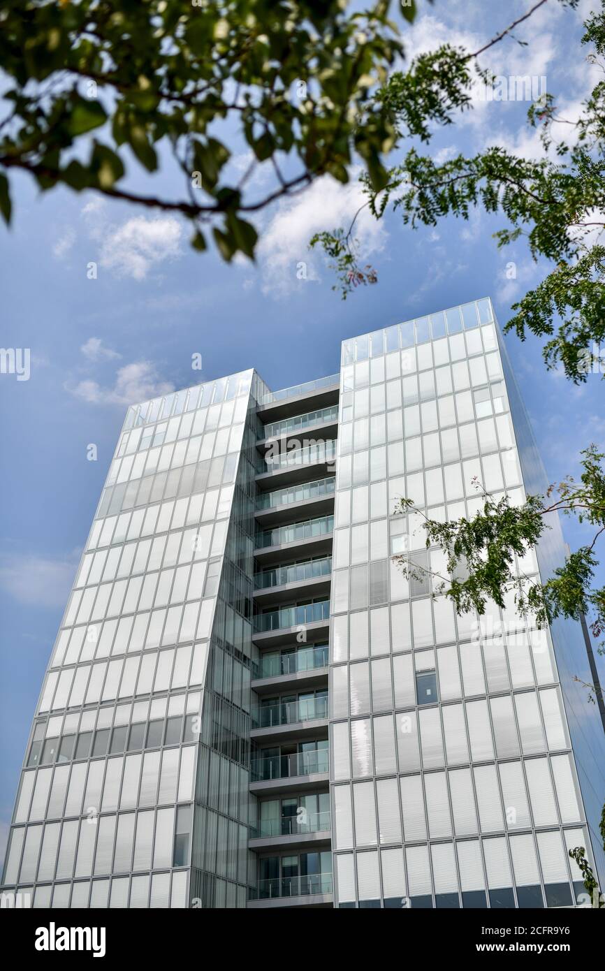 Lyon (central-eastern France). 2019/07/09. Office building in the ...