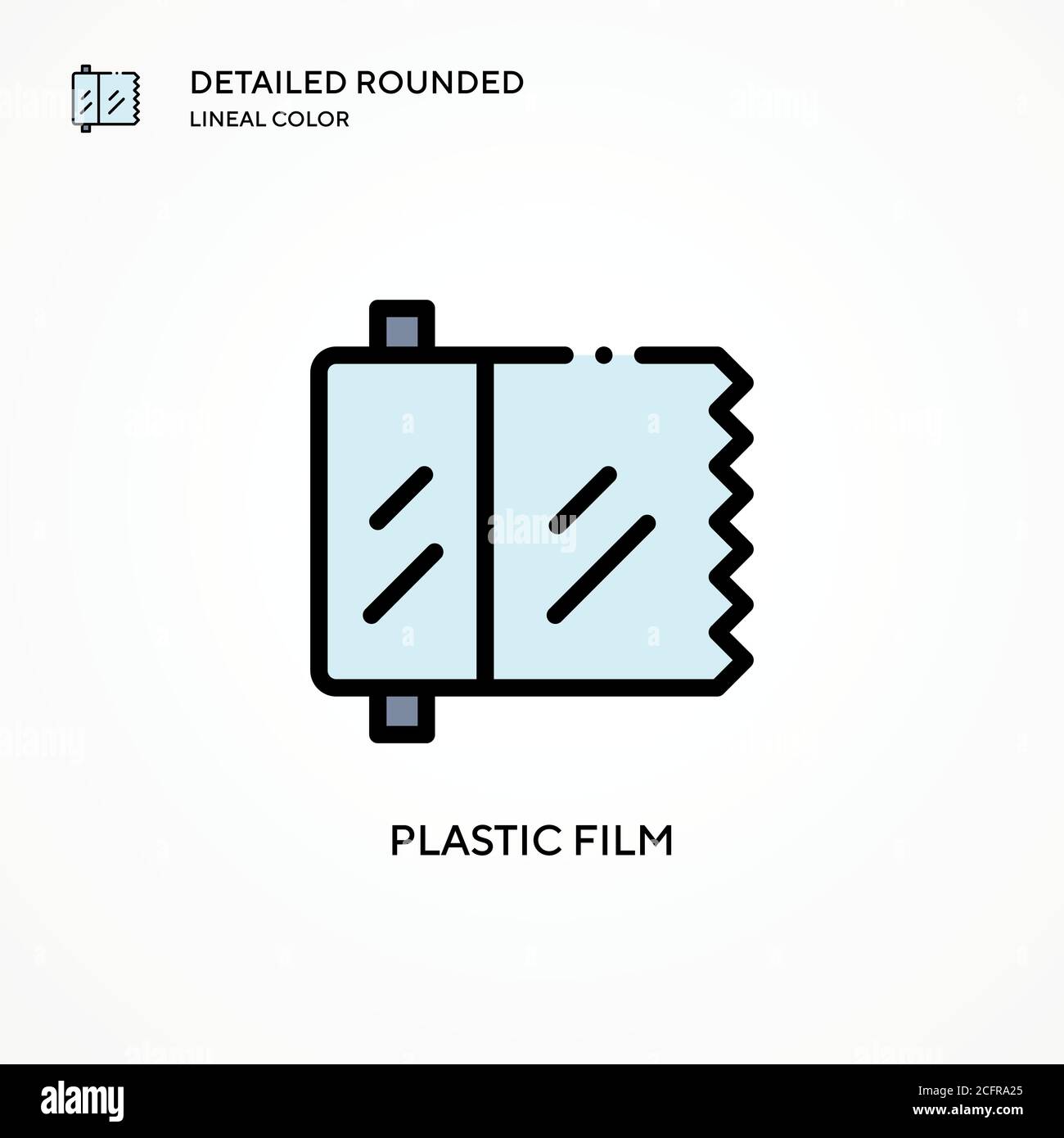Plastic film vector icon. Modern vector illustration concepts. Easy to ...
