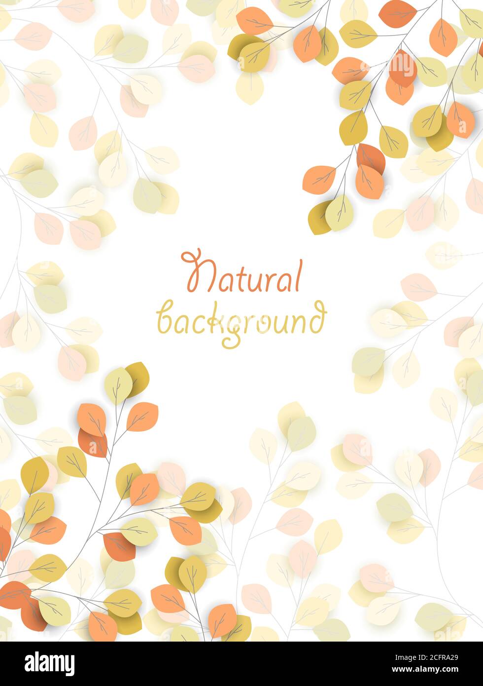 Vector illustration of autumn leaves on white background. Colorful ...