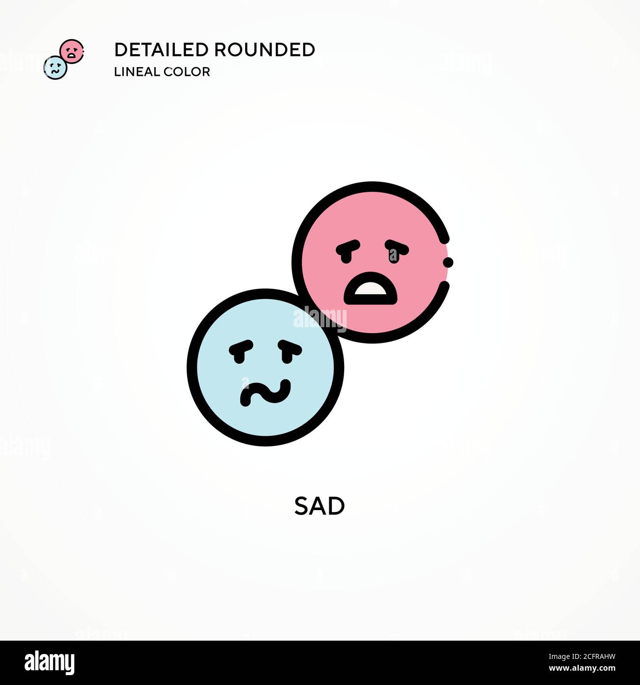 Sad vector icon. Modern vector illustration concepts. Easy to edit and ...