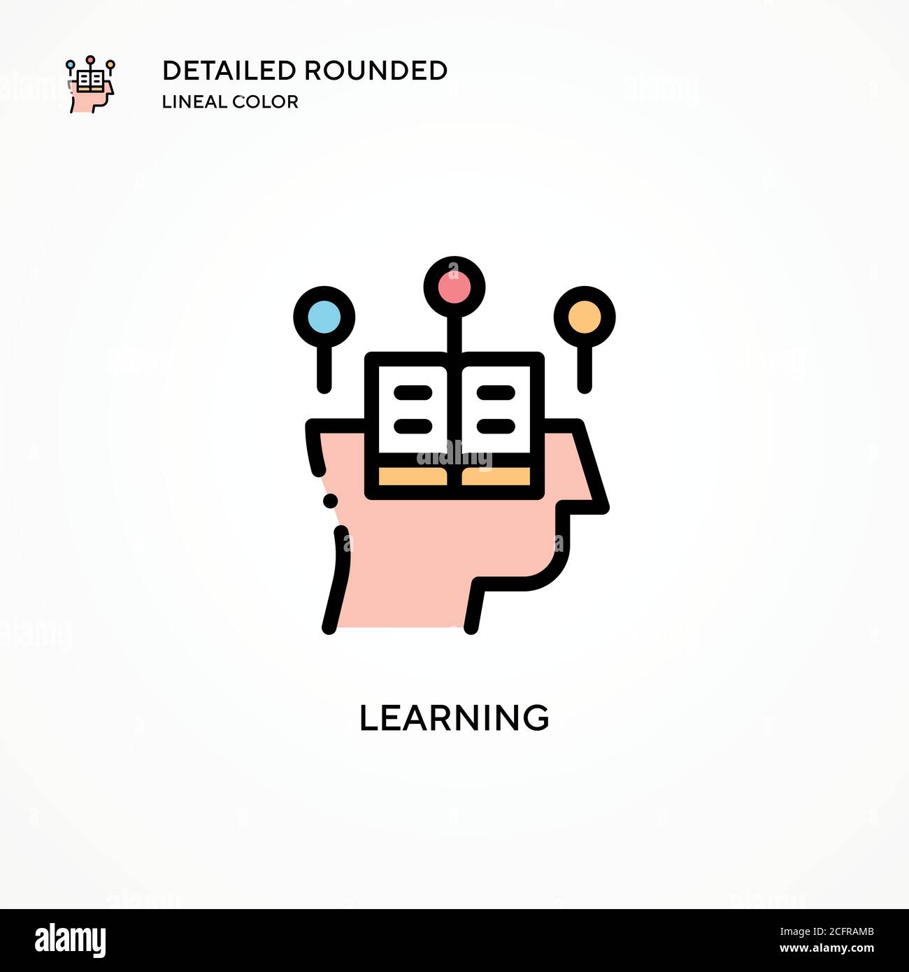 Learning vector icon. Modern vector illustration concepts. Easy to edit ...