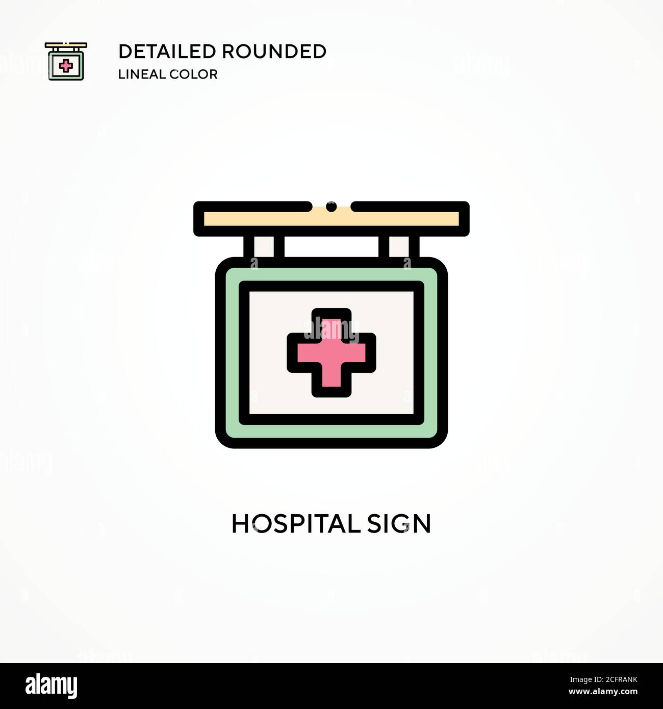 Hospital sign vector icon. Modern vector illustration concepts. Easy to ...