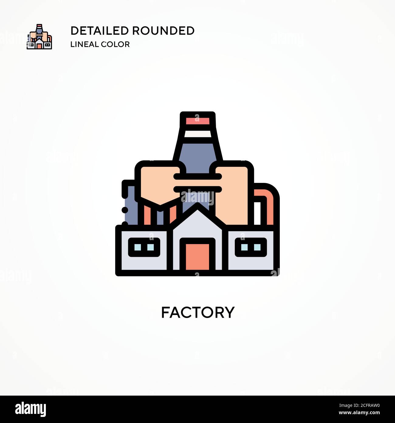 Factory vector icon. Modern vector illustration concepts. Easy to edit ...