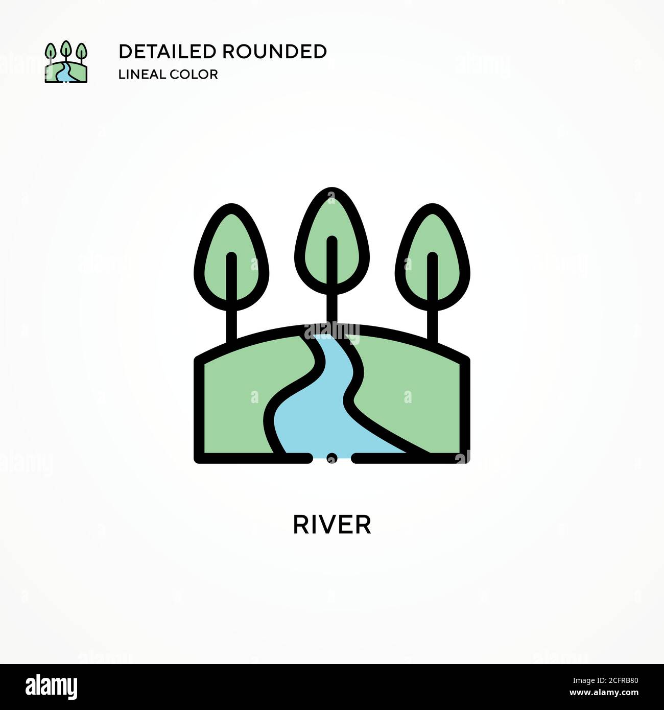 River vector icon. Modern vector illustration concepts. Easy to edit ...