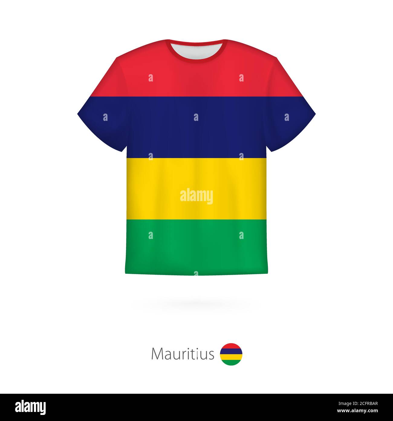 T-shirt design with flag of Mauritius. T-shirt vector template Stock ...