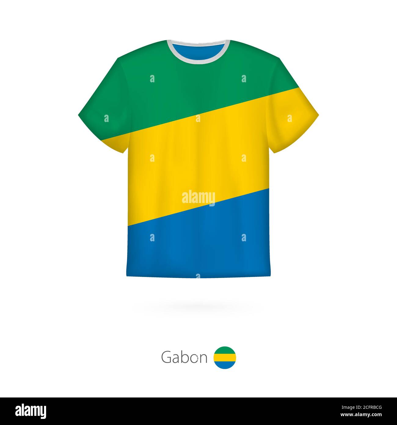 T-shirt design with flag of Gabon. T-shirt vector template Stock Vector ...