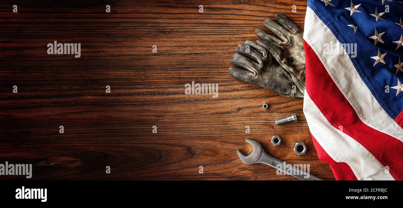 Construction equipment american flag hi-res stock photography and ...