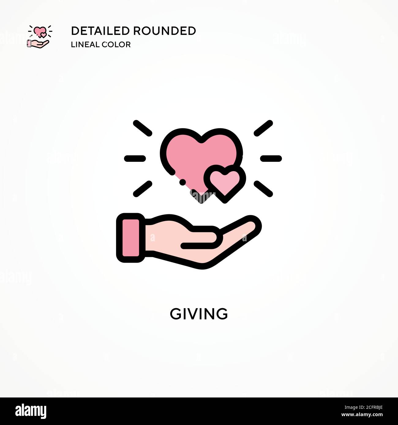 Giving vector icon. Modern vector illustration concepts. Easy to edit ...