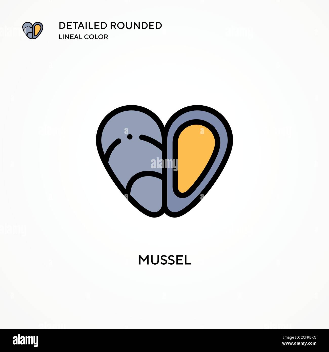 Mussel vector icon. Modern vector illustration concepts. Easy to edit ...