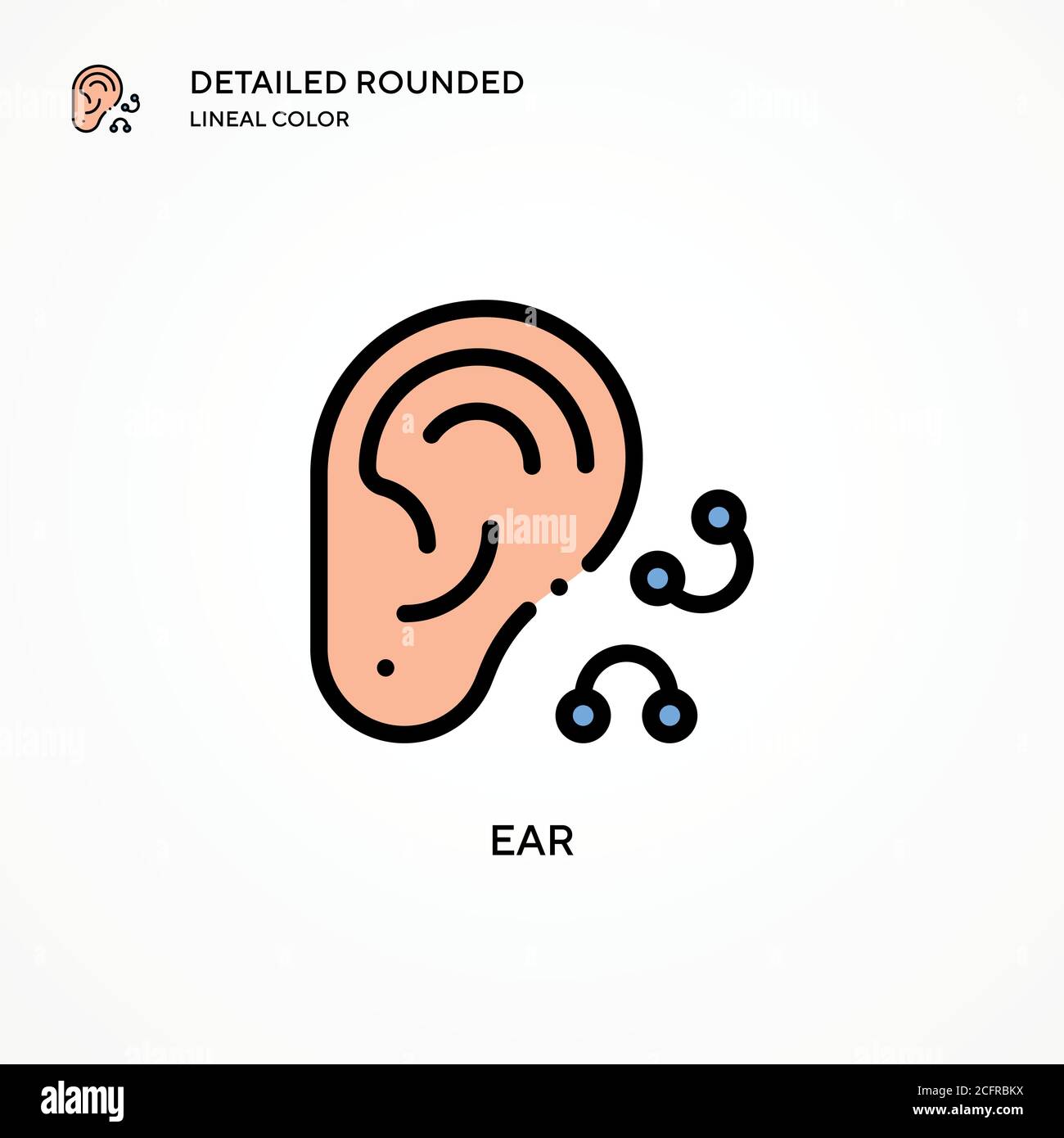 Ear vector icon. Modern vector illustration concepts. Easy to edit and ...