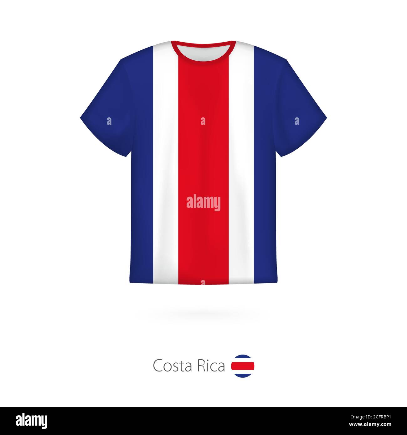 T-shirt design with flag of Costa Rica. T-shirt vector template Stock ...