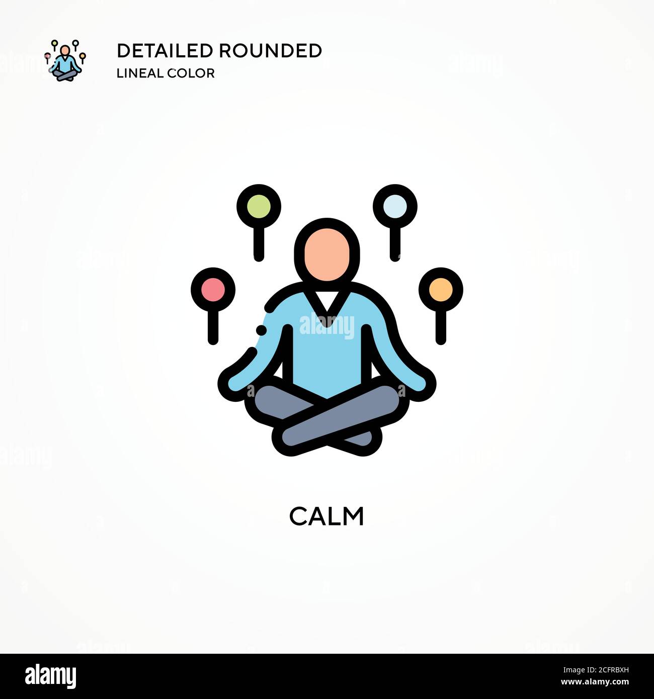 Calm vector icon. Modern vector illustration concepts. Easy to edit and ...