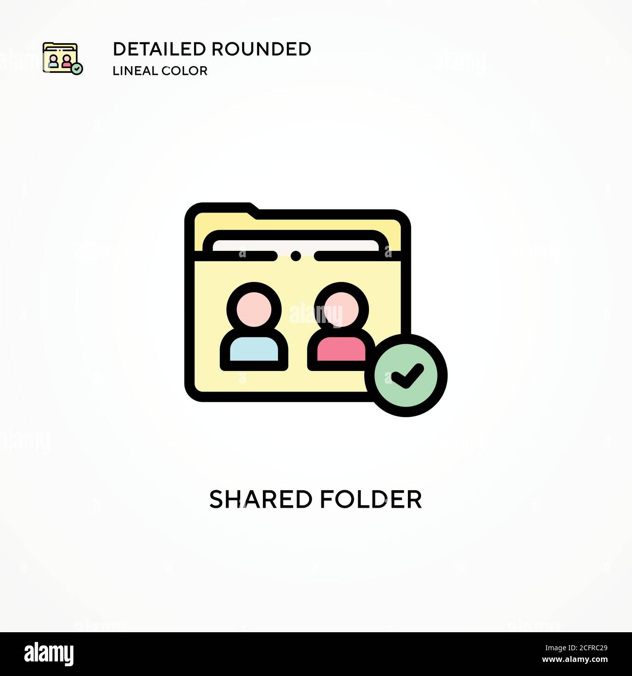 Shared folder vector icon. Modern vector illustration concepts. Easy to ...