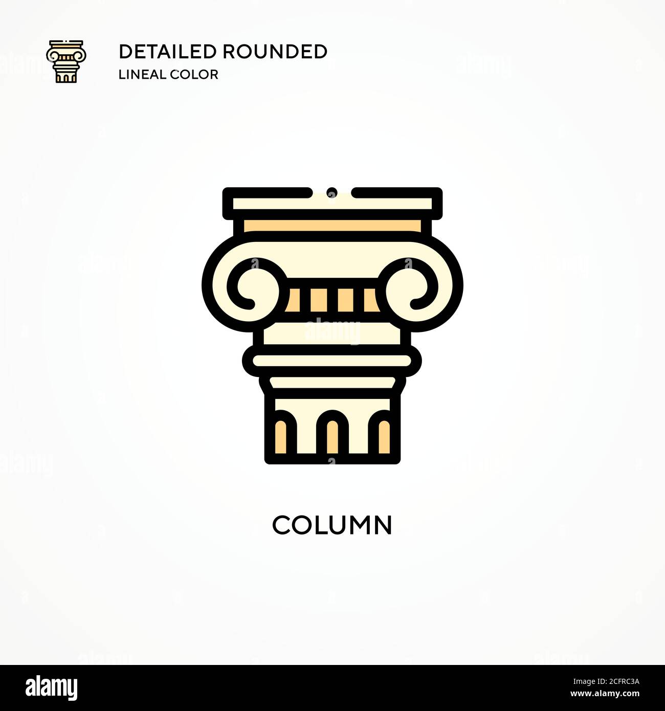 Column vector icon. Modern vector illustration concepts. Easy to edit ...