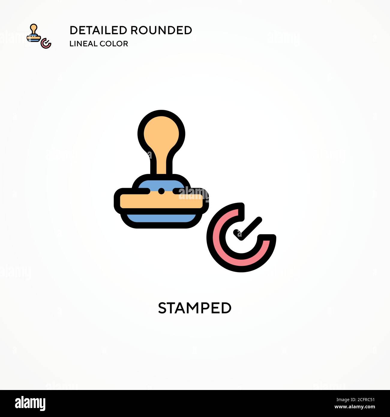 Stamped vector icon. Modern vector illustration concepts. Easy to edit ...
