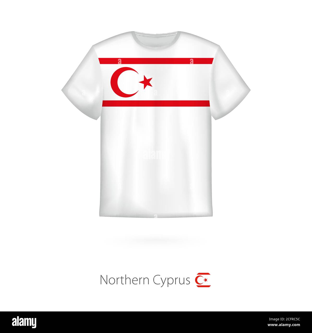 T-shirt design with flag of Northern Cyprus. T-shirt vector template ...