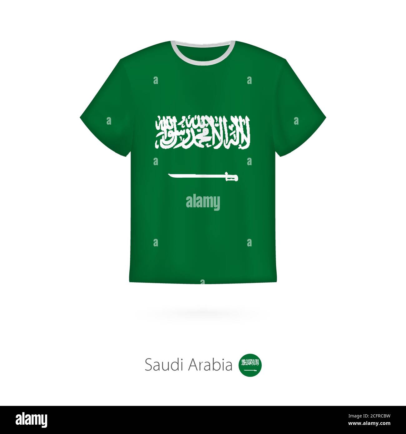 T-shirt design with flag of Saudi Arabia. T-shirt vector template Stock ...