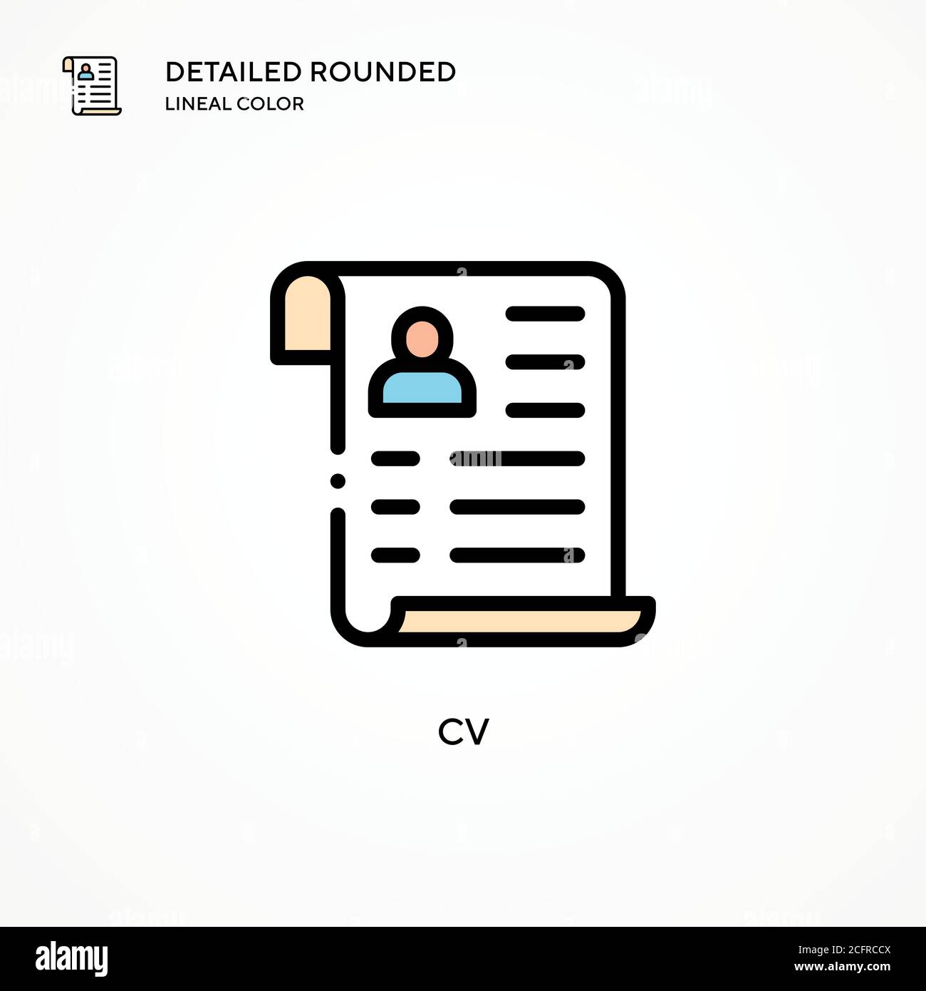 CV vector icon. Modern vector illustration concepts. Easy to edit and ...