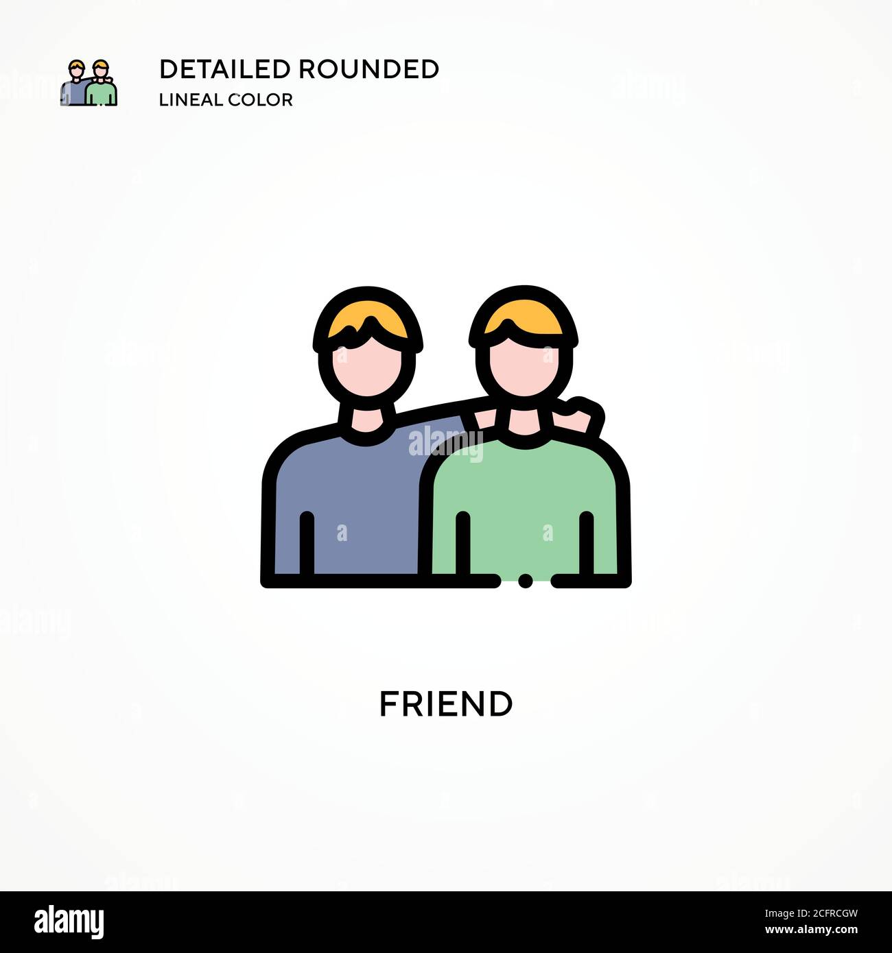 Friend vector icon. Modern vector illustration concepts. Easy to edit ...