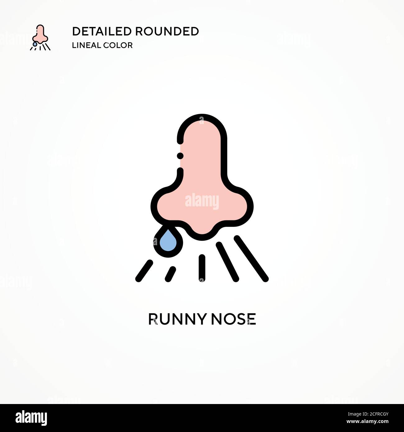 Runny nose vector icon. Modern vector illustration concepts. Easy to ...