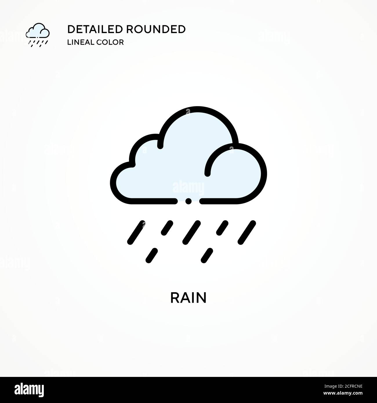 Rain vector icon. Modern vector illustration concepts. Easy to edit and ...