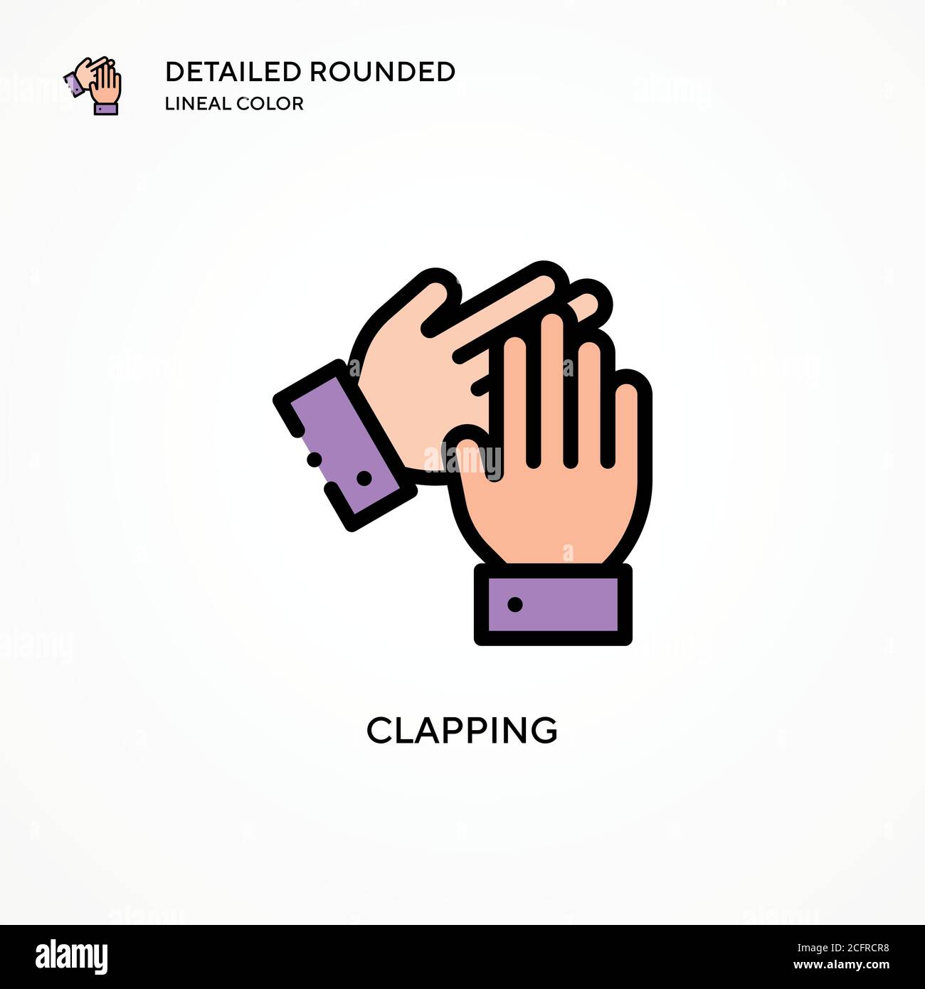 Clapping vector icon. Modern vector illustration concepts. Easy to edit ...