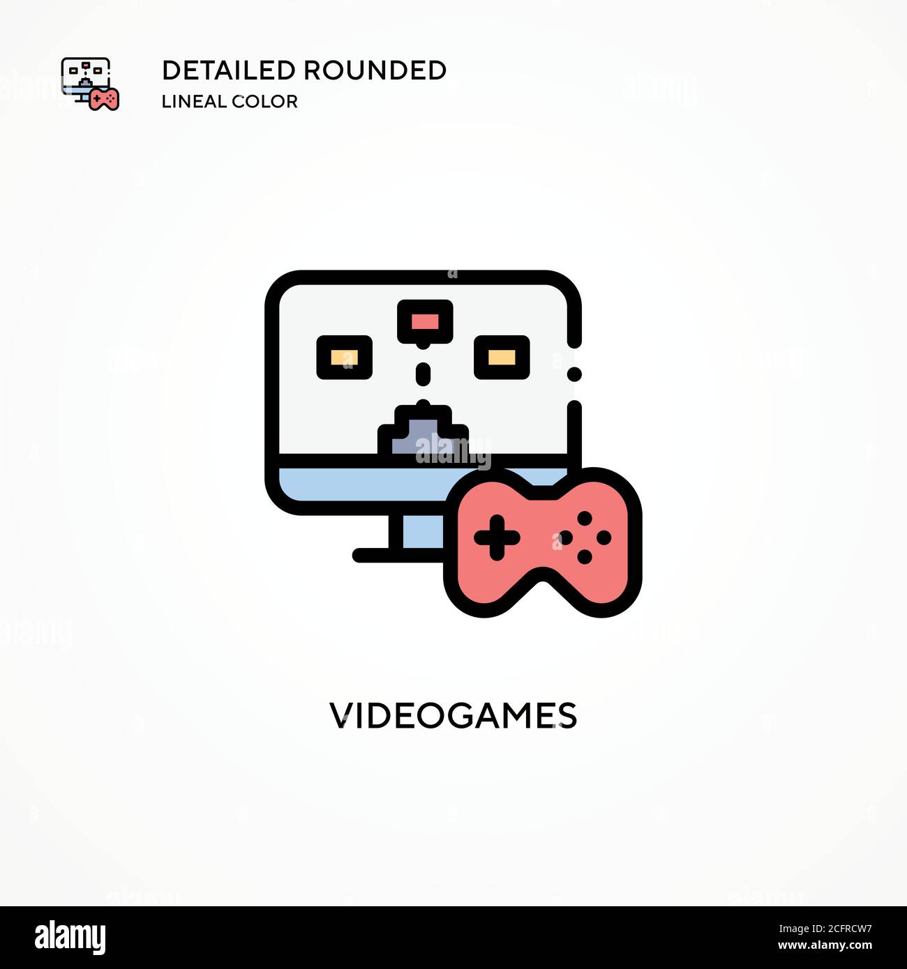 Videogames vector icon. Modern vector illustration concepts. Easy to ...