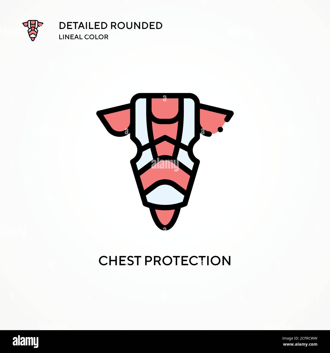 Chest protection vector icon. Modern vector illustration concepts. Easy ...